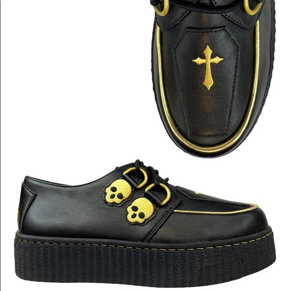 Strange Cult | Shoes | Strange Cvlt Krypt Coffin Skulls Platform Shoes ...